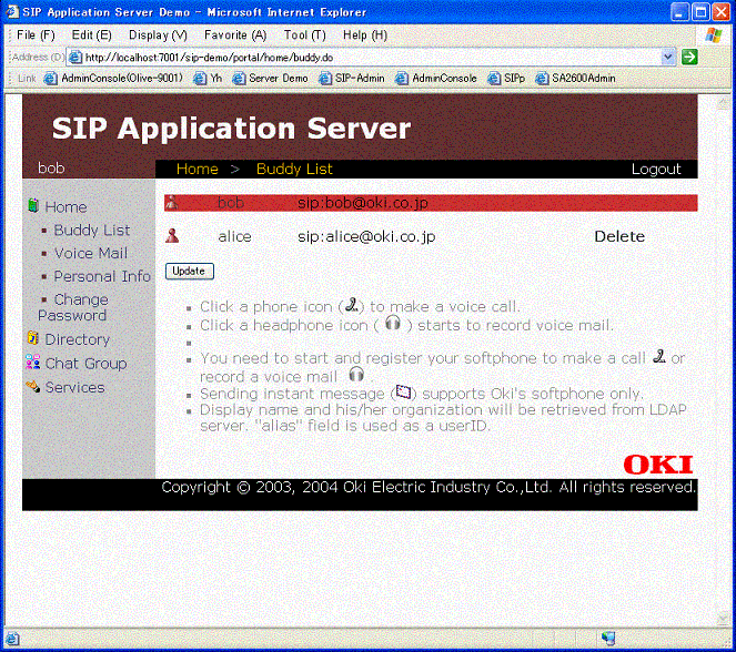 sip-demo Users Guide - SIP Servlet Engine
